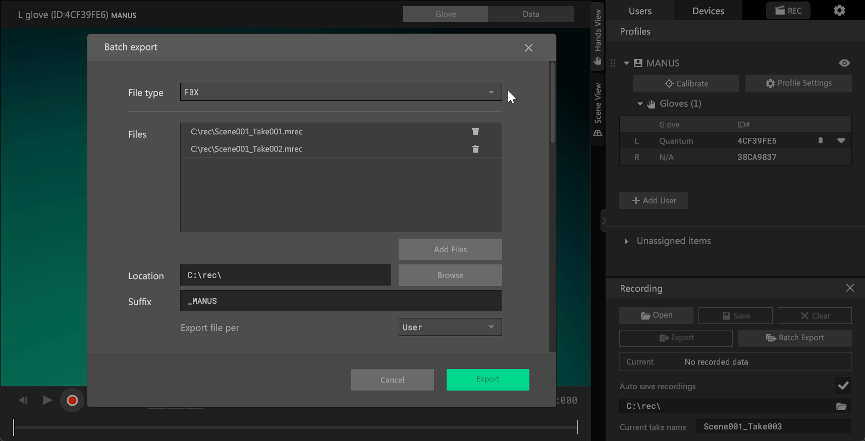 Batch exporter - Knowledge Center